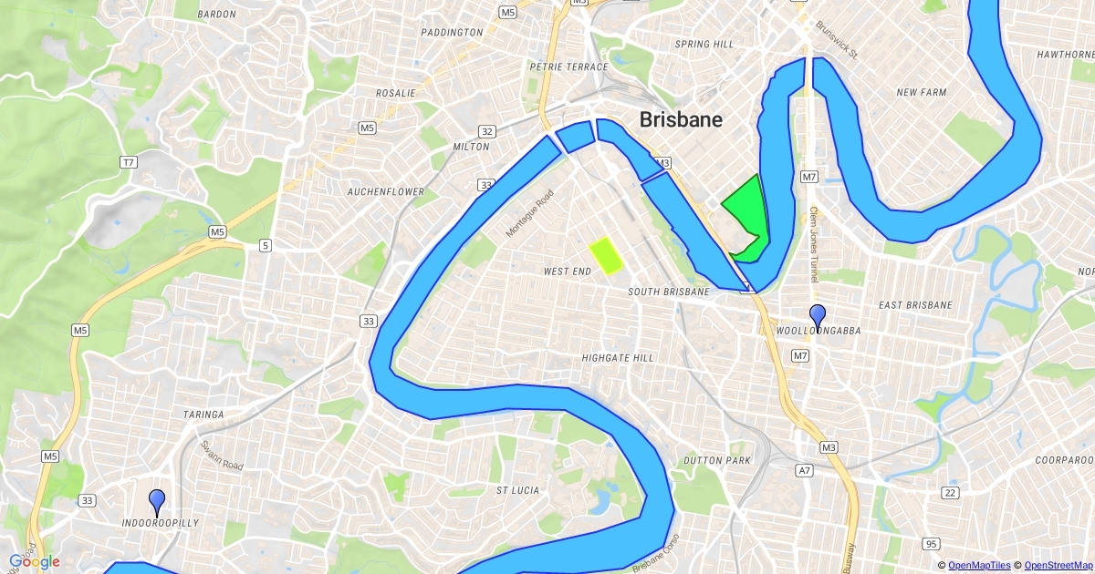 Indigenous Map Of Sout Brisbane : Scribble Maps
