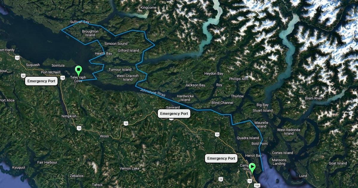 Inside Passage 2022 : Scribble Maps