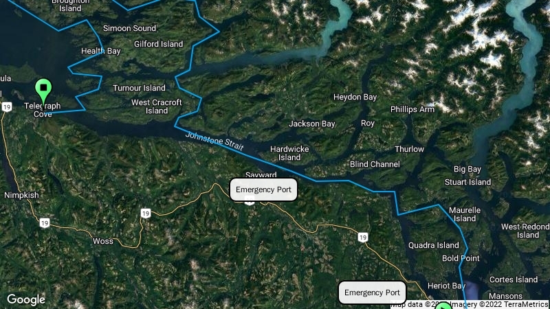 Inside Passage 2022 : Scribble Maps