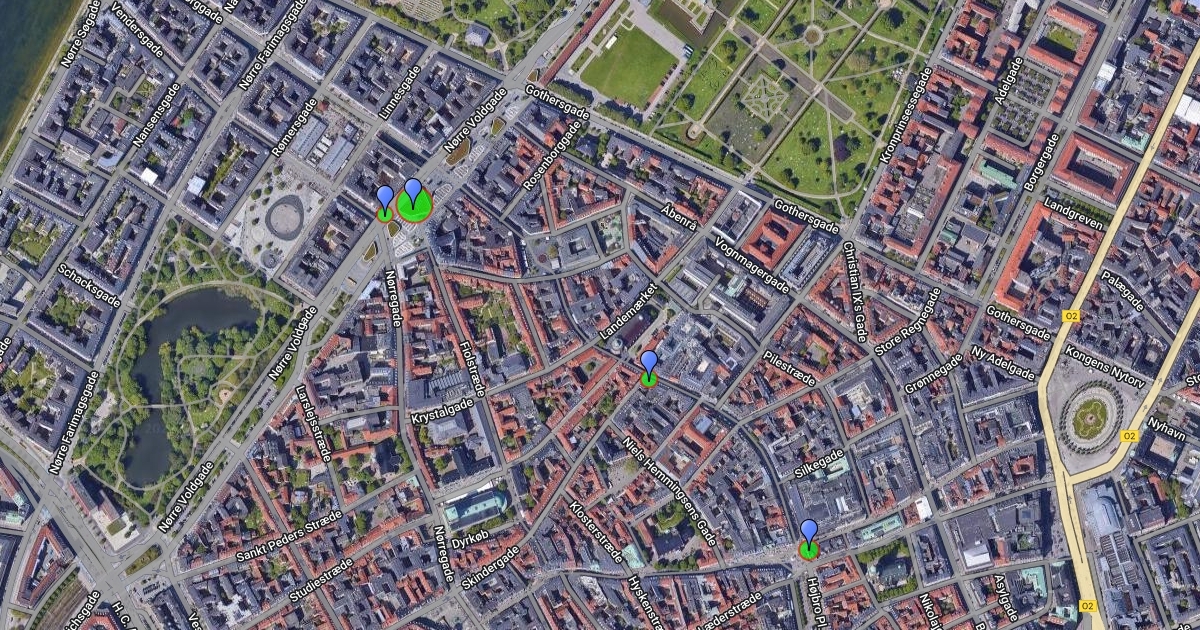 Kort over Indre by : Scribble Maps