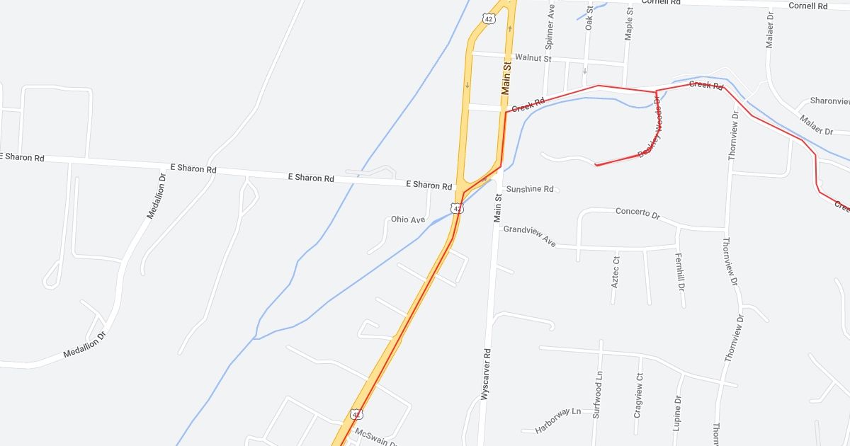 6.5 - Creek, Reed Hartman, Glendale Milford, Reading, Home : Scribble Maps