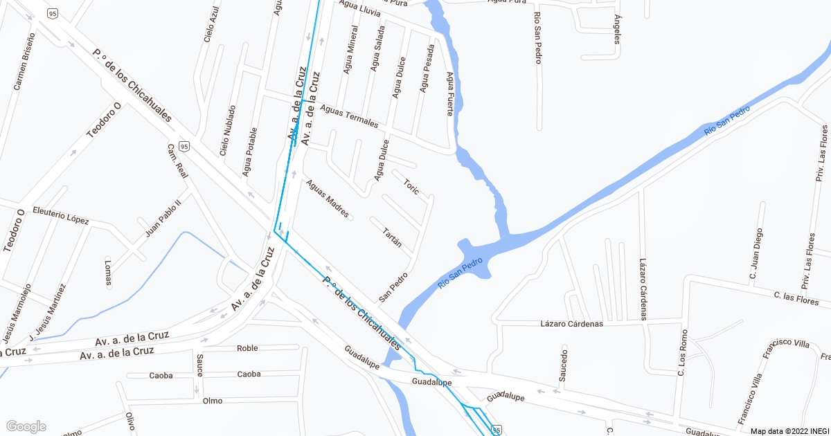 mapa de mi casa a la bachuaa : Scribble Maps