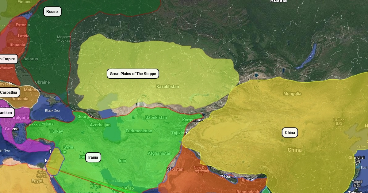 What my Ck2 game looks like : Scribble Maps