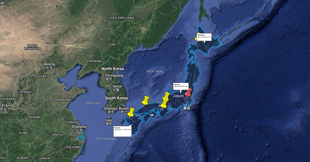 Japan Geography : Scribble Maps