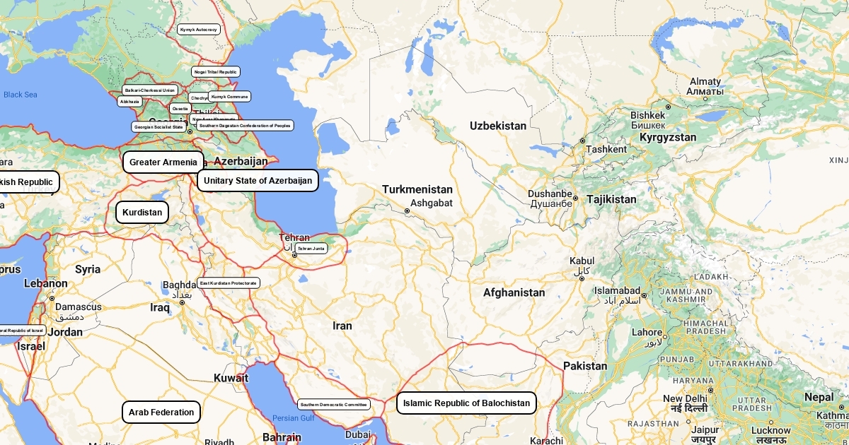 Alternate Map of Middle East : Scribble Maps