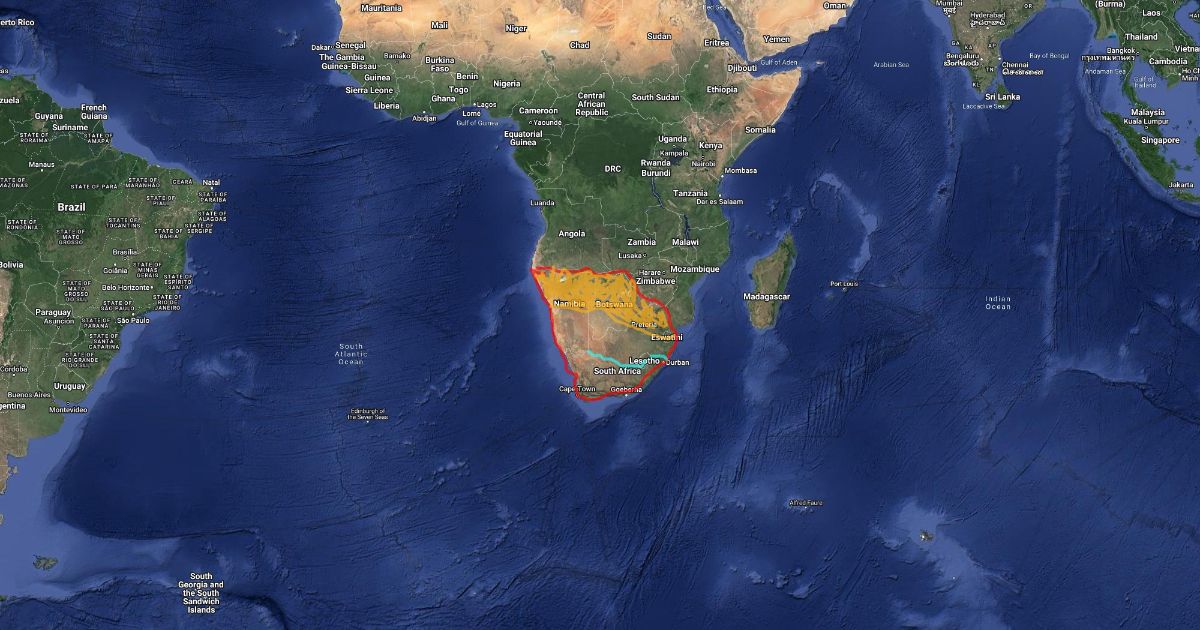 Southern Africa Map : Scribble Maps