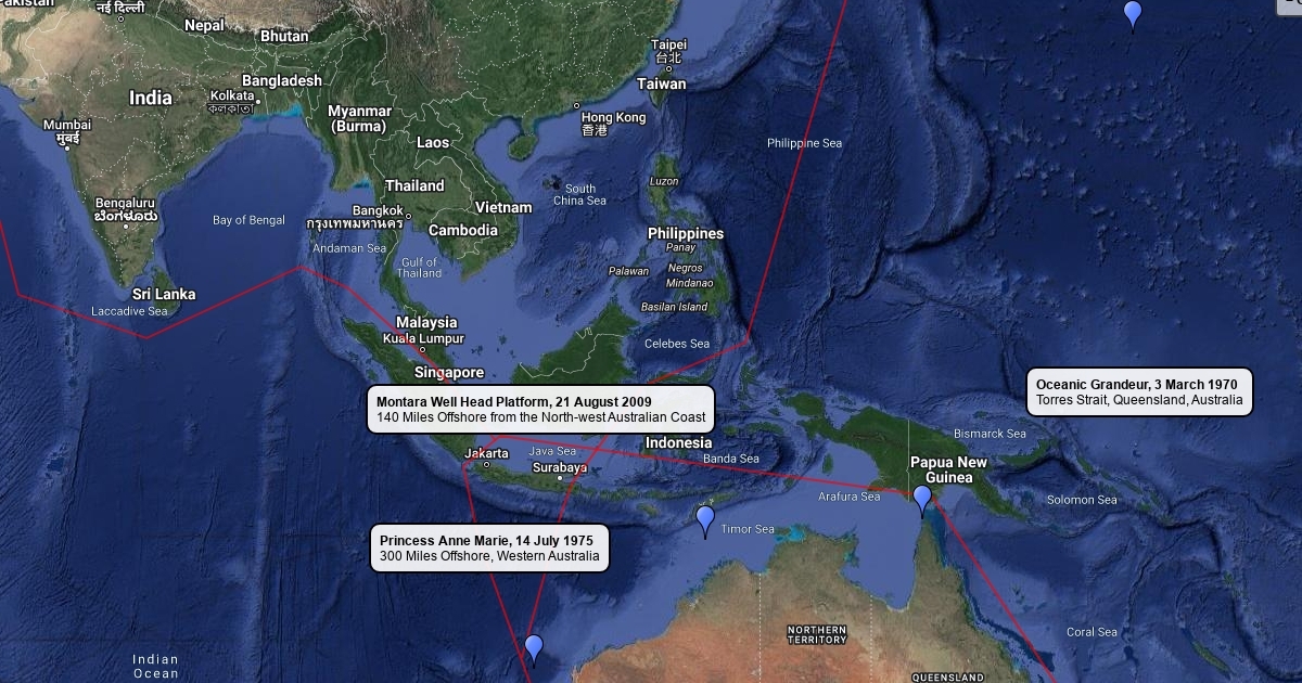 Australia's Oil Spills : Scribble Maps