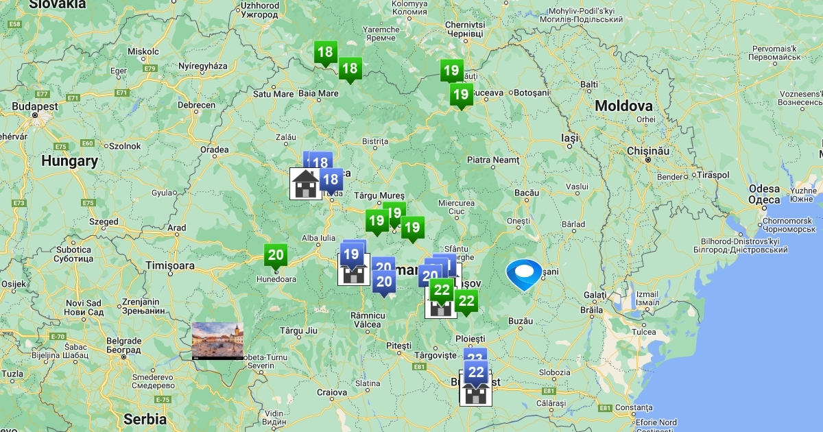 Romania 2019 : Scribble Maps