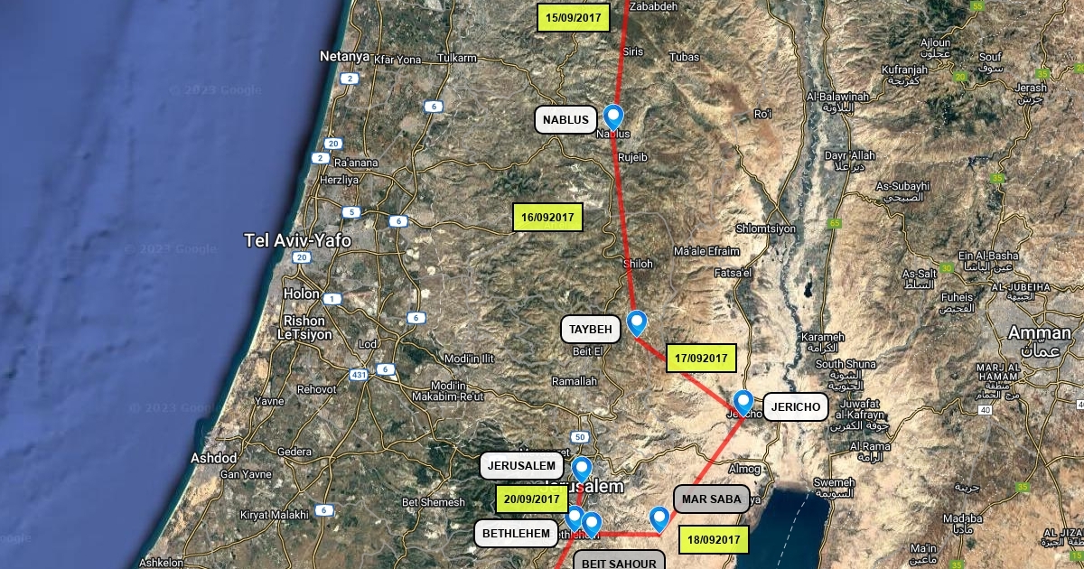 Bike Palestine : Scribble Maps