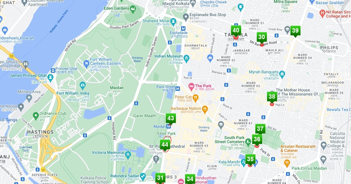 Intersection locations : Scribble Maps