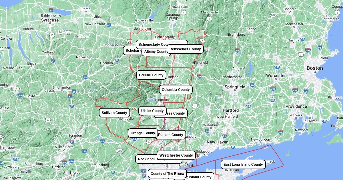 Counties of NY Unfinished : Scribble Maps