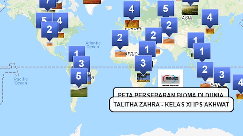 PETA PERSEBARAN BIOMA DI DUNIA - TALITHA ZAHRA : Scribble Maps