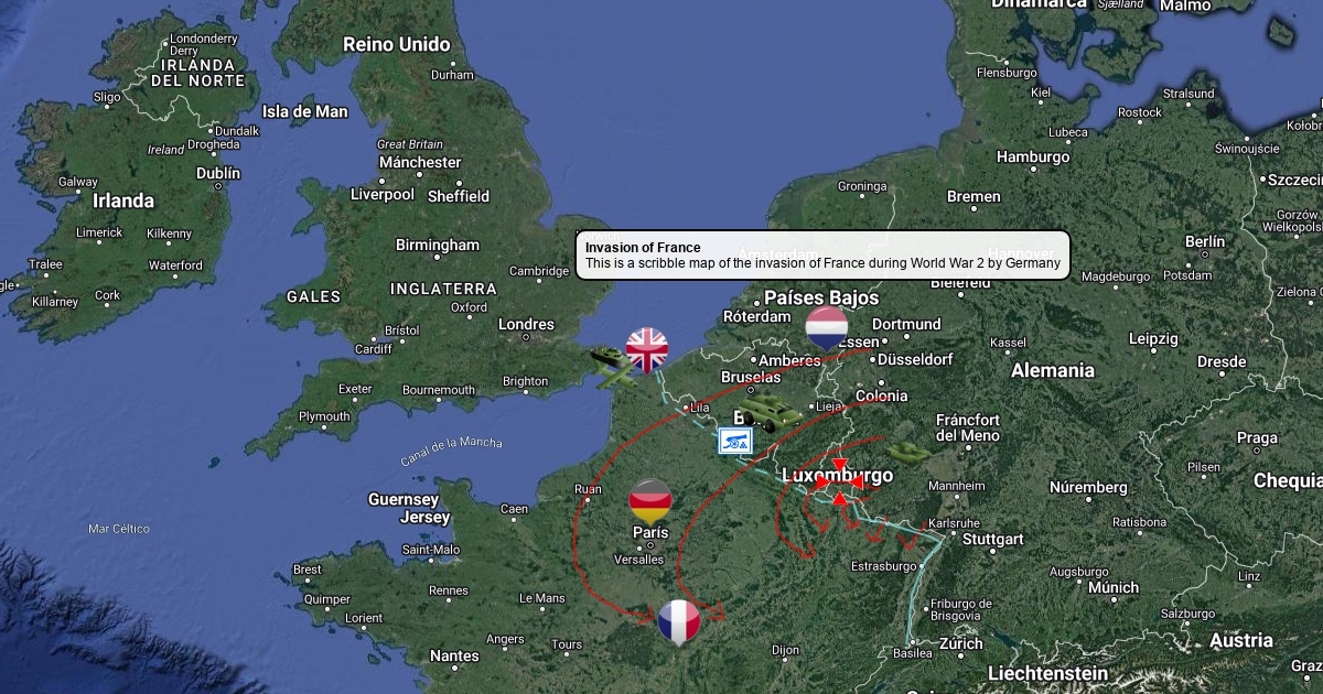 France Run Over WW2 : Scribble Maps