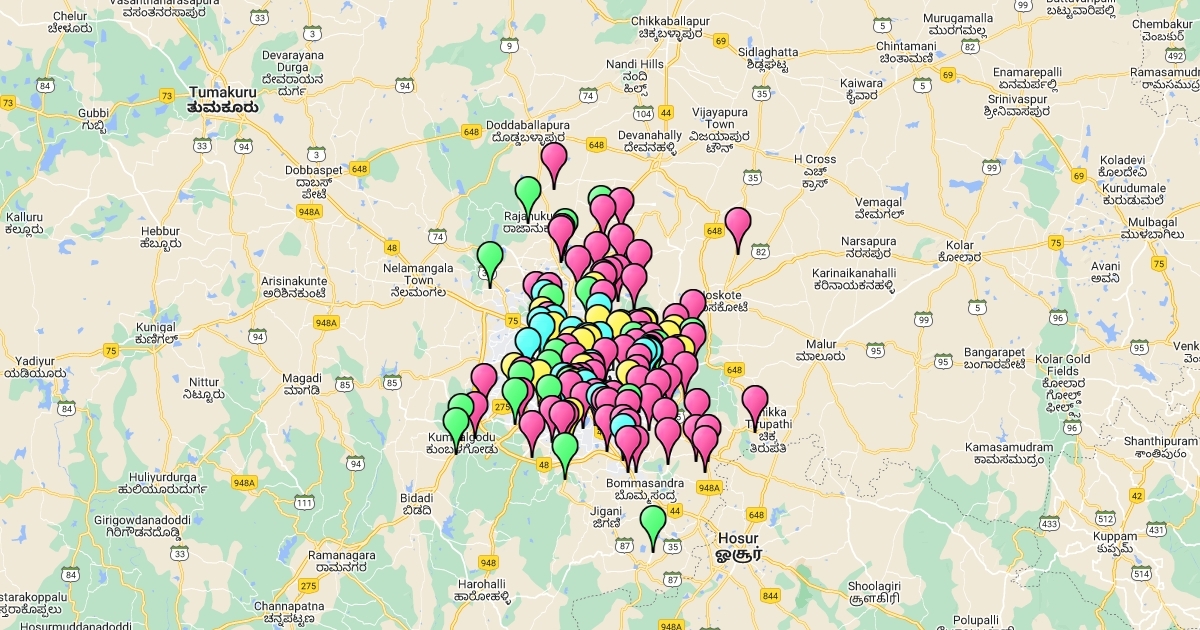 Bangalore English Locations : Scribble Maps