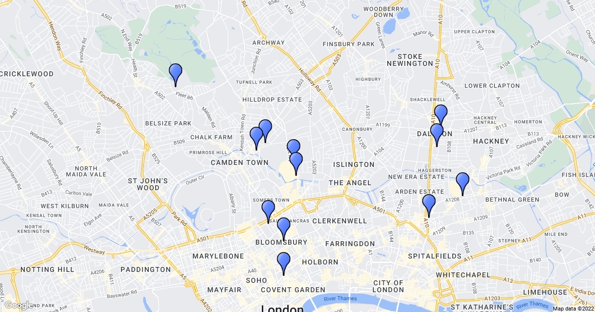 London - in progress : Scribble Maps