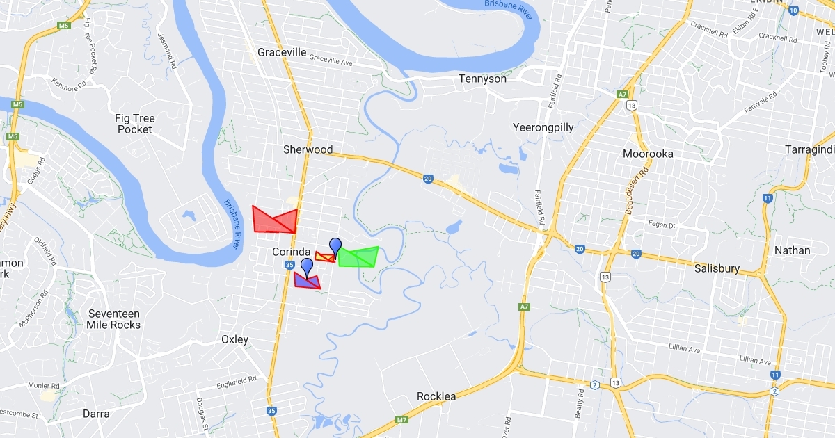 Map of Corinda Landmarks : Scribble Maps