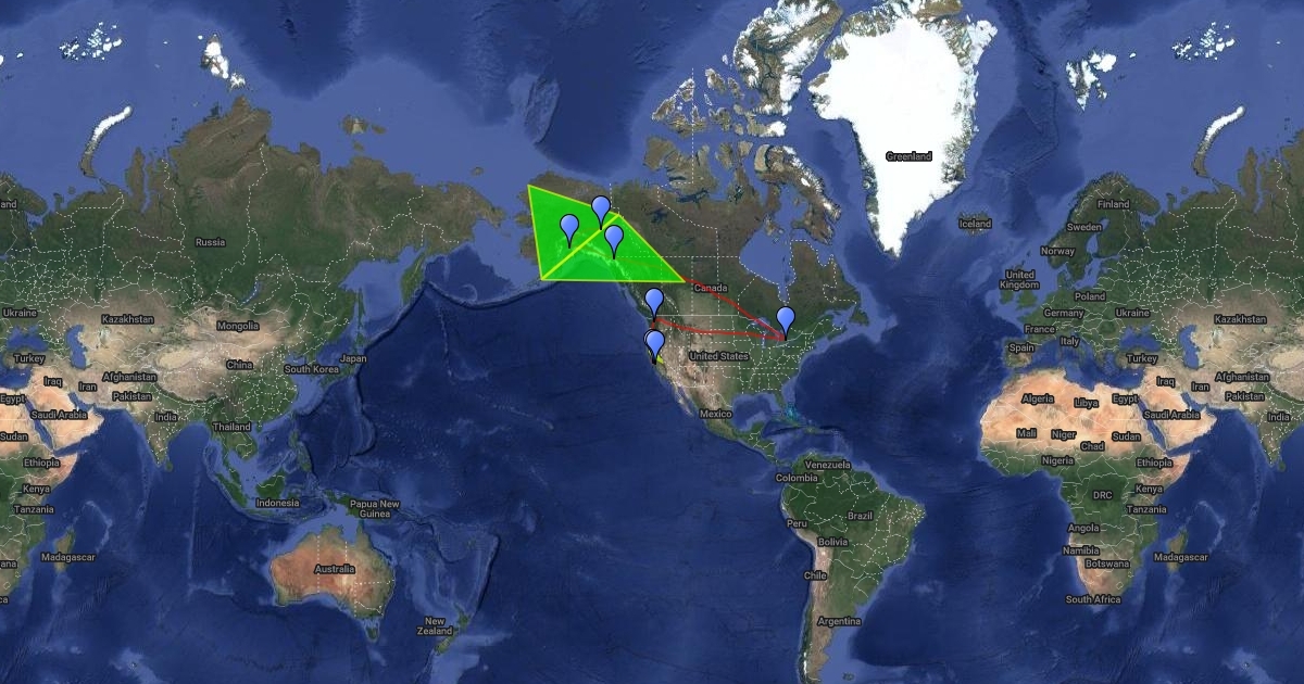 Buck's journey and the gold rushes : Scribble Maps