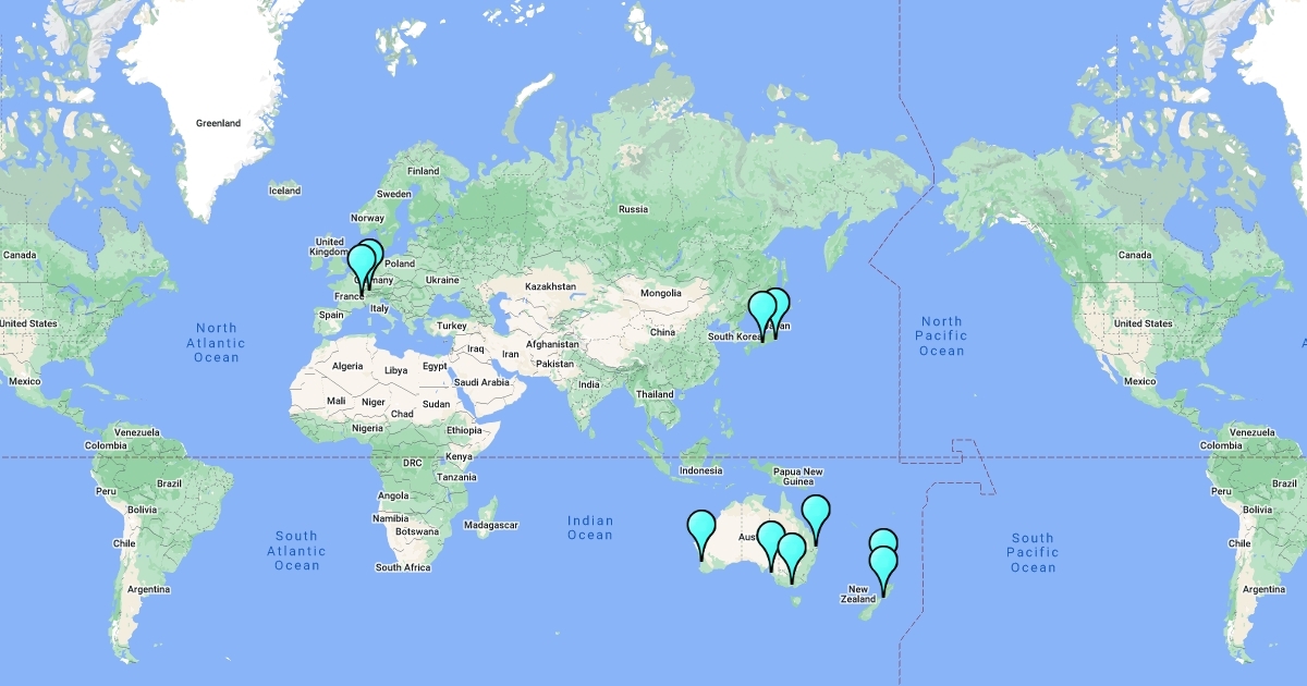 Top ten most liveable cities 2021 : Scribble Maps
