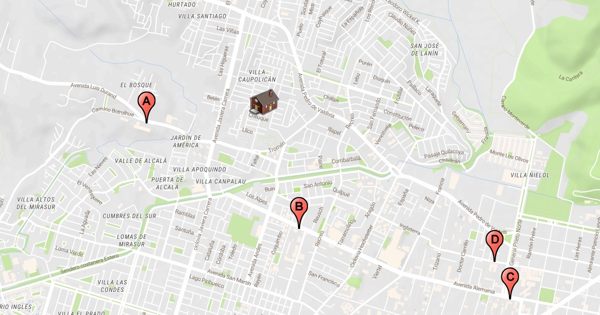 Arriendo Villa Caupolican : Scribble Maps