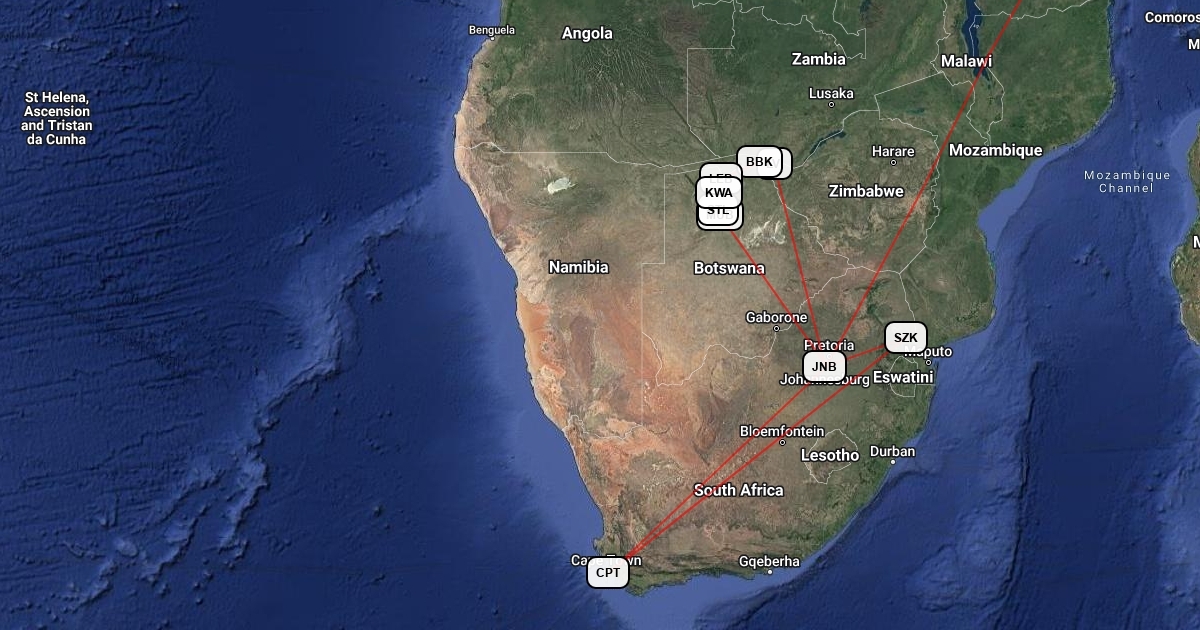 Visited Airports : Scribble Maps