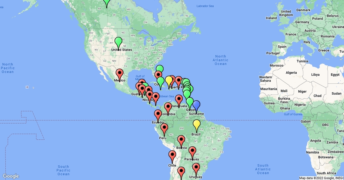 IDIOMAS DEL CONTINENTE AMERICANO : Scribble Maps