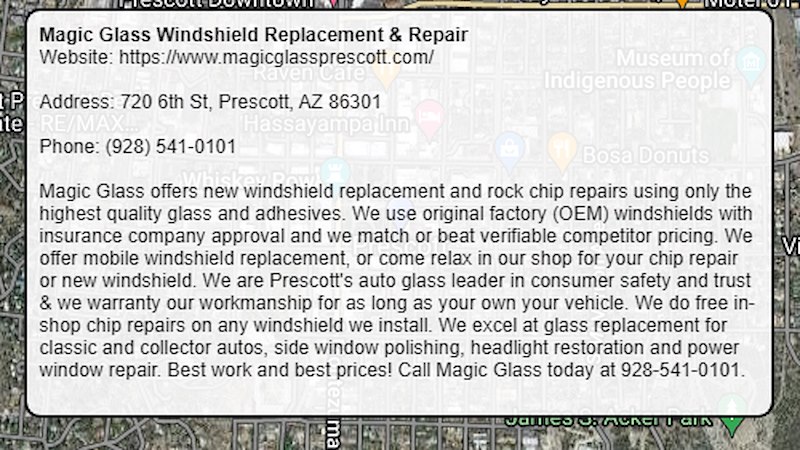 Magic Glass Windshield Replacement & Repair : Scribble Maps