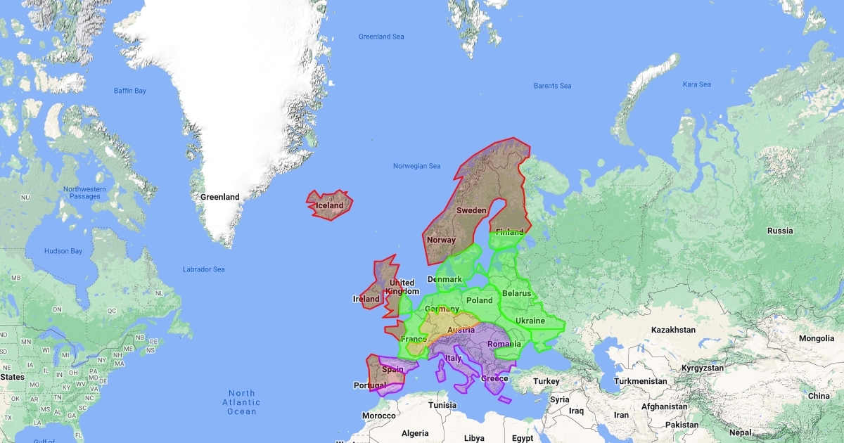 Main Landforms of Europe : Scribble Maps