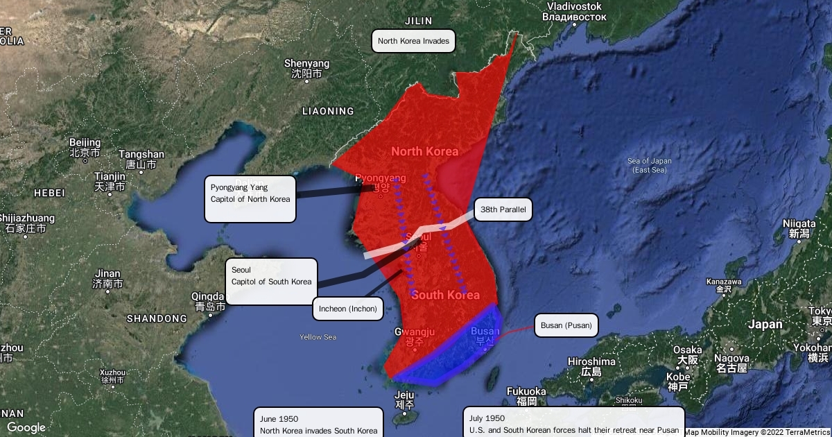 Korean War Map 1 : Scribble Maps