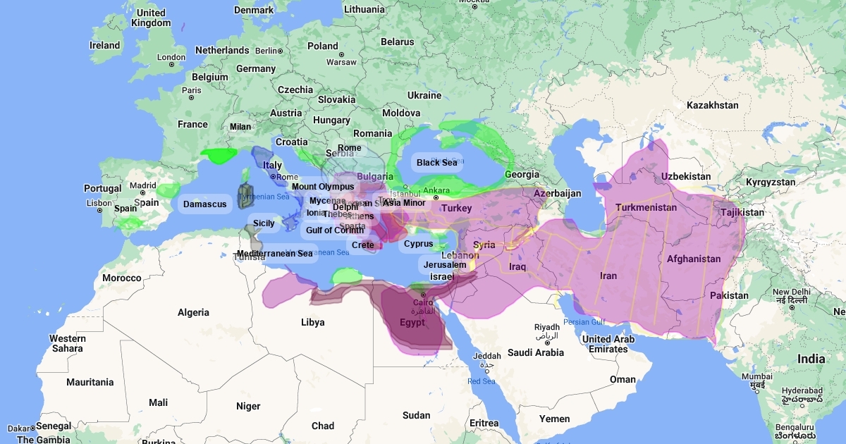 Map of ancient greek civilizations : Scribble Maps
