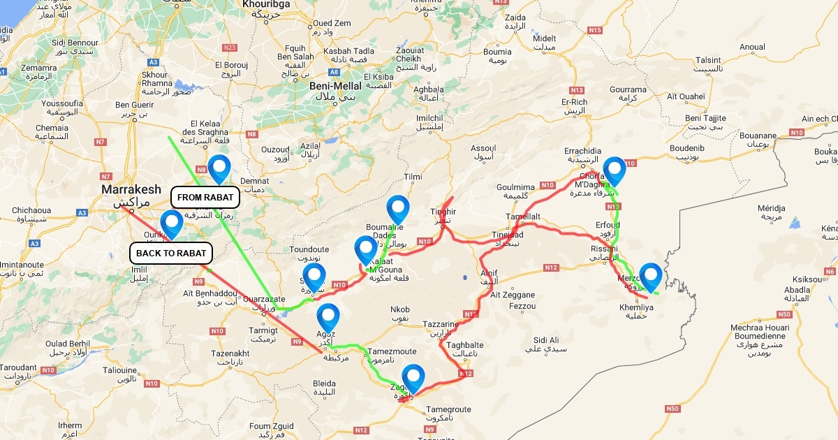 Map Of Our Trip : Scribble Maps