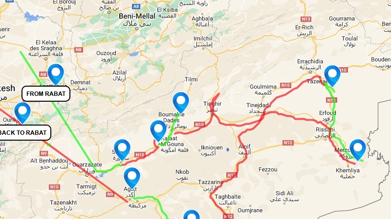 Map Of Our Trip : Scribble Maps