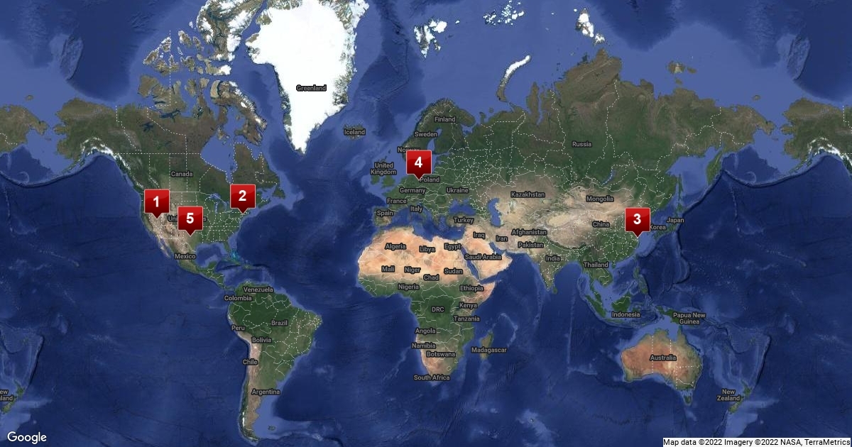 Tesla Factories : Scribble Maps