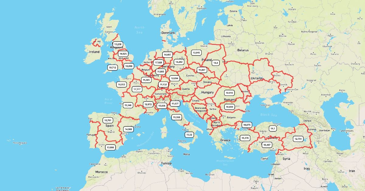 EU-Regionen : Scribble Maps