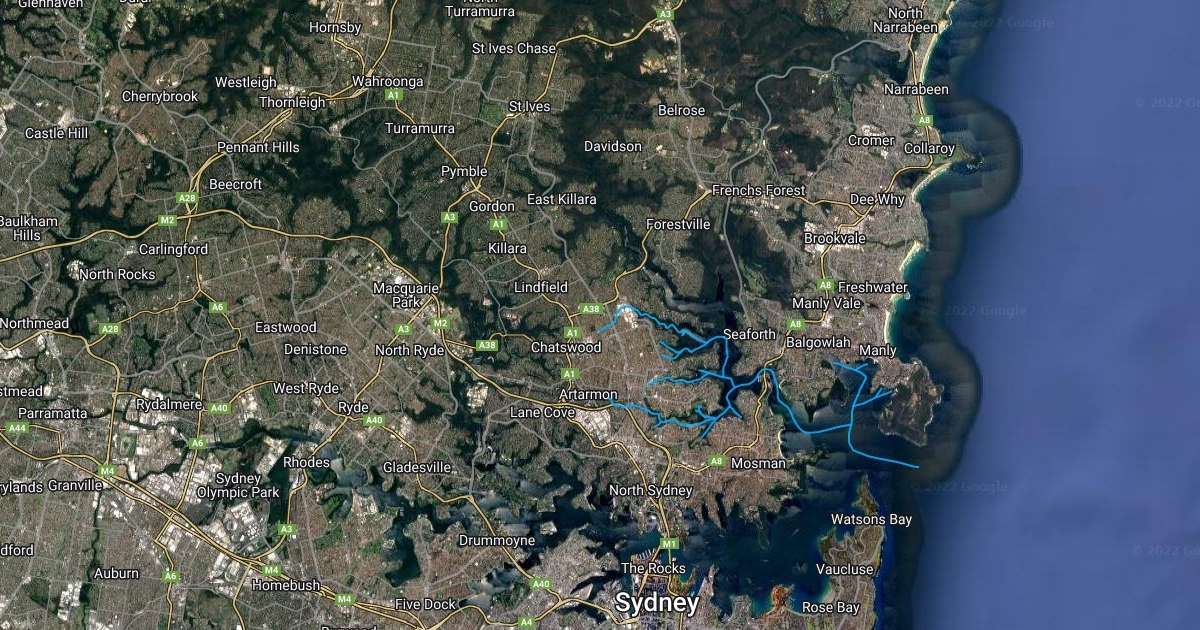 Sydney rivers : Scribble Maps