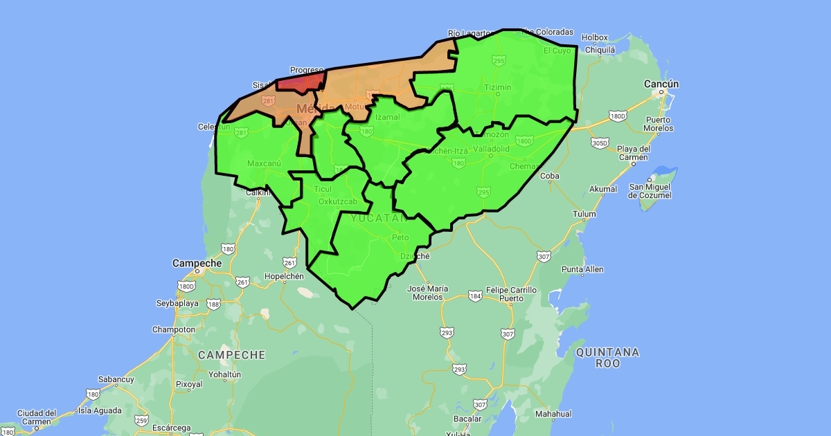 Tipos de clima en Yucatán : Scribble Maps