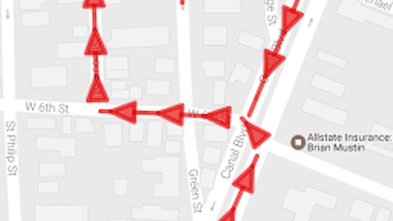 Alternate Route to Church : Scribble Maps