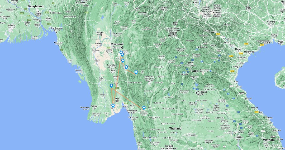 Myanmar-Thailand : Scribble Maps