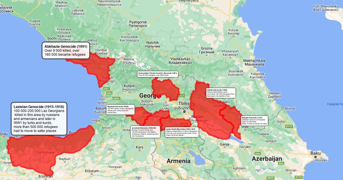 Tragedy of Georgian nation : Scribble Maps