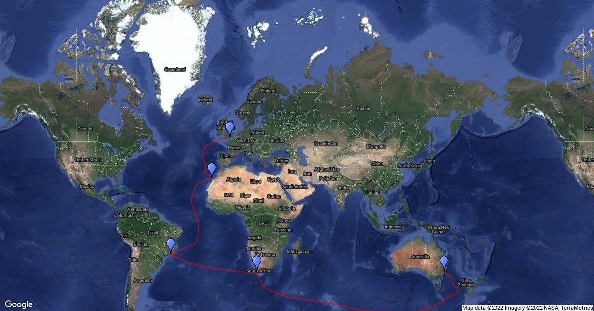 first fleet journey : Scribble Maps