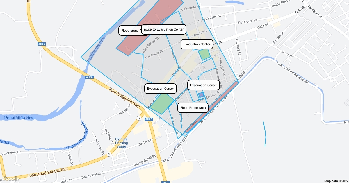 Flood evacuation plan : Scribble Maps