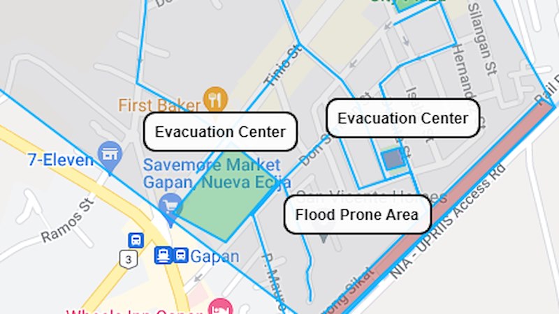 Flood evacuation plan : Scribble Maps