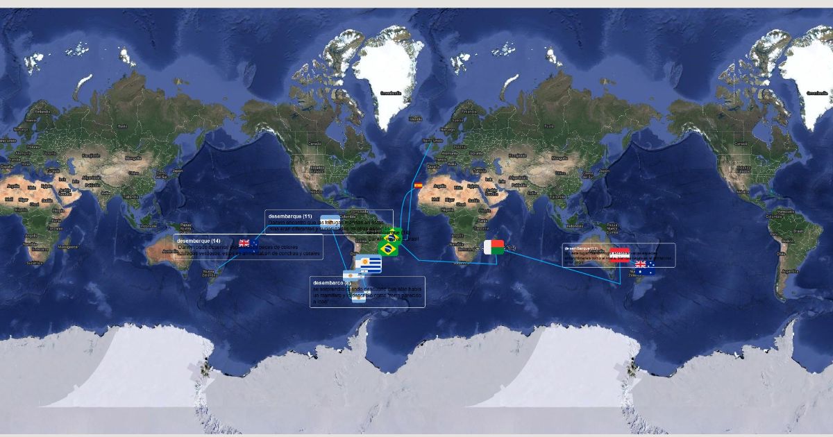 tarea de biologia (mapa darwin) : Scribble Maps
