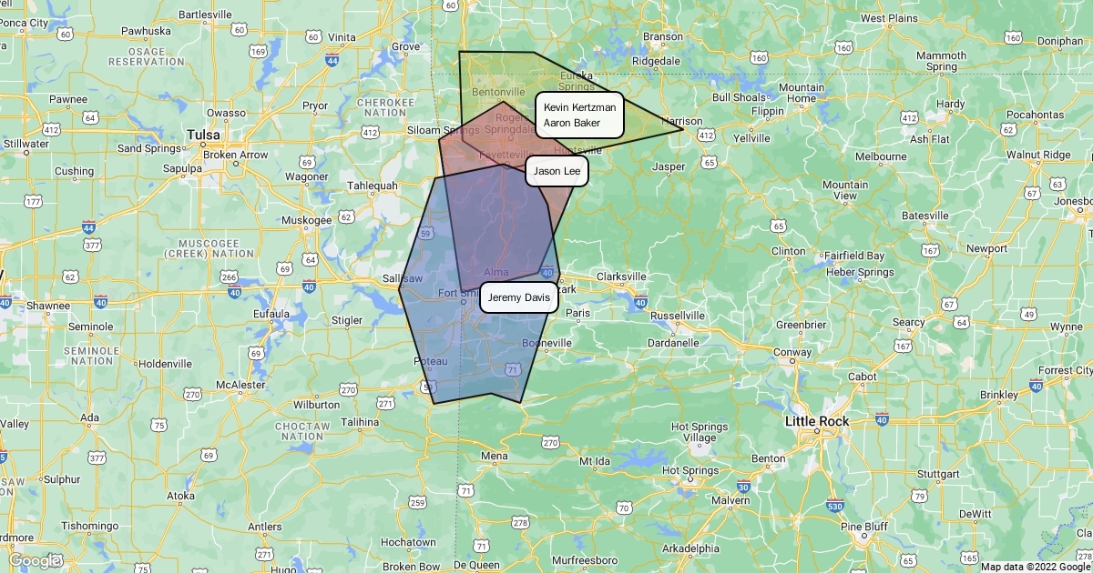 NWA regions : Scribble Maps