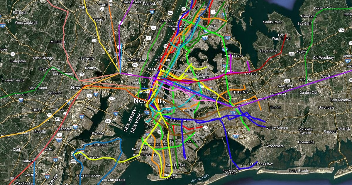 New York Expanded Subway Map : Scribble Maps