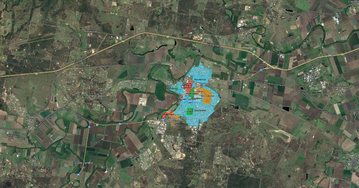 Gatton Land Cover Use Map Geography : Scribble Maps
