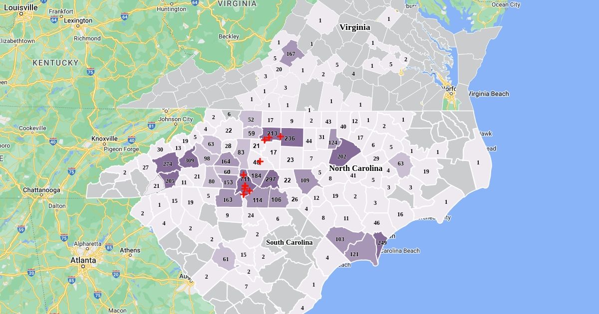Carolinas Map (copy) : Scribble Maps