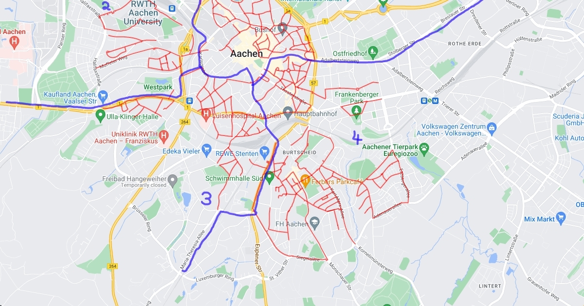 Flyer Routen : Scribble Maps
