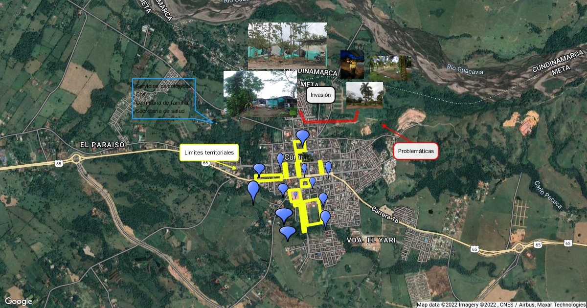 Reconocimiento de territorio - Cumaral : Scribble Maps