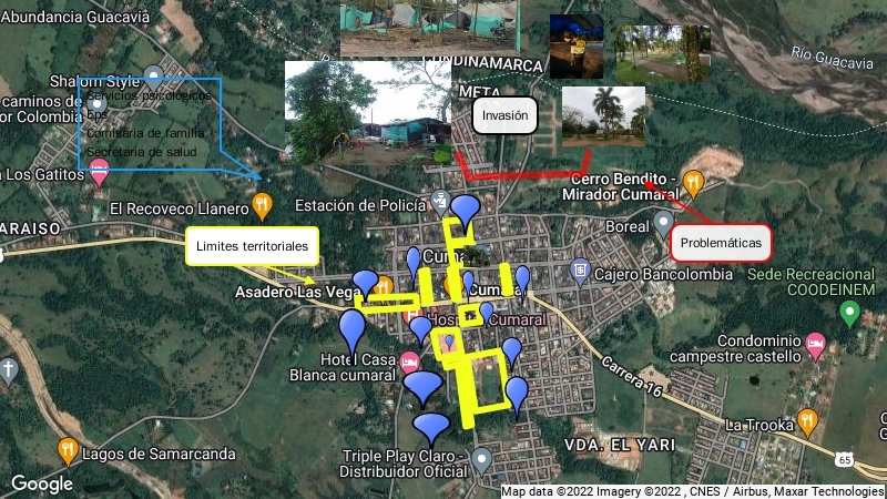 Reconocimiento de territorio - Cumaral : Scribble Maps