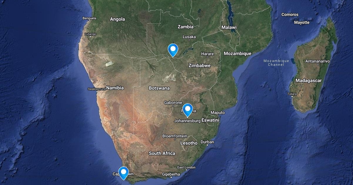 Africa Itinerary: Exploring South Africa, Victoria Falls & Botswana : Scribble Maps